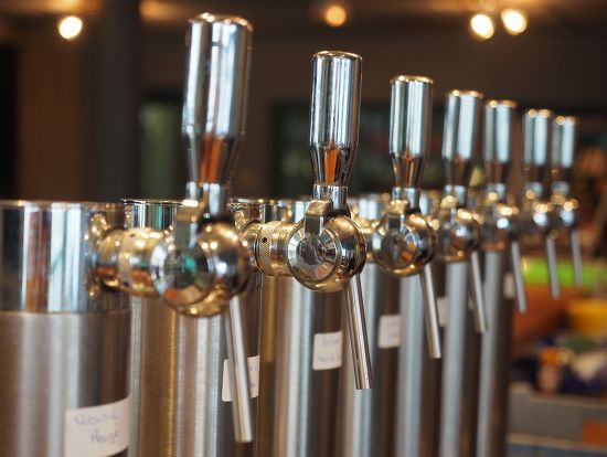 Draught Beer Pumps Ardwen Brewery Launoissurvence Editorial Stock Photo ...