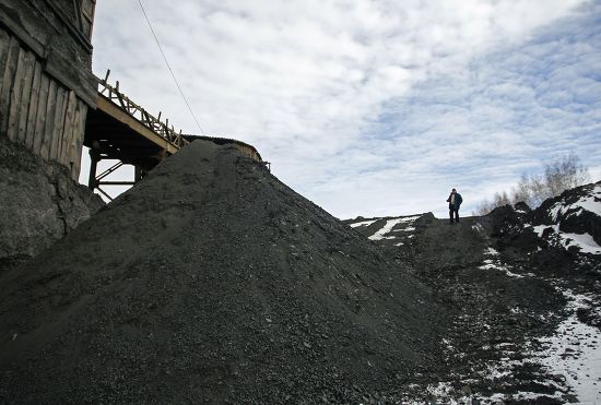 Coal Store Coal Mine Chelyuskintsev Territory Editorial Stock Photo ...