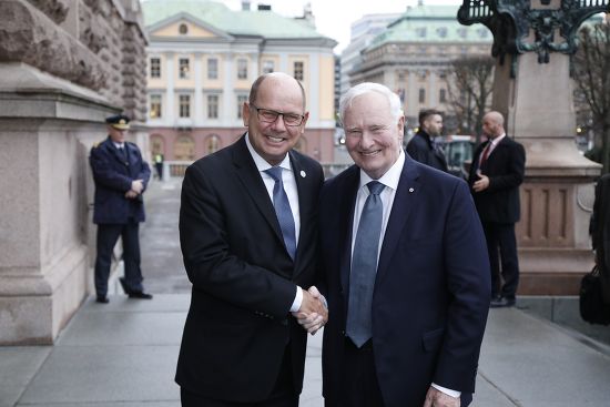 David Johnston Urban Ahlin Speaker Parliament Editorial Stock Photo ...