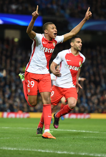 Kylian Mbappe Monaco Celebrates His Goal Editorial Stock Photo - Stock ...