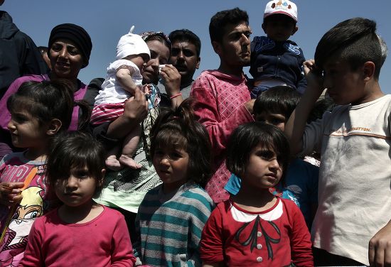 Refugees Cry Shout Slogans Holding Their Editorial Stock Photo - Stock ...