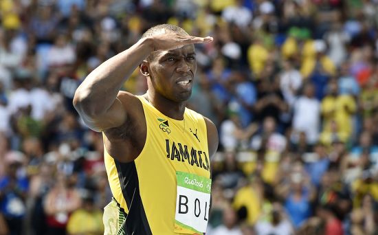 Usain Bolt Jamaica Gestures Before Competing Editorial Stock Photo ...