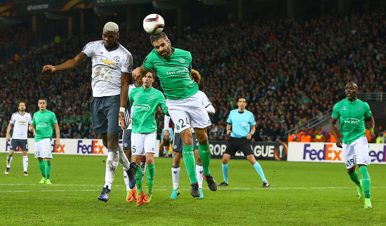 Paul Pogba Manchester United Has Header Editorial Stock Photo - Stock ...