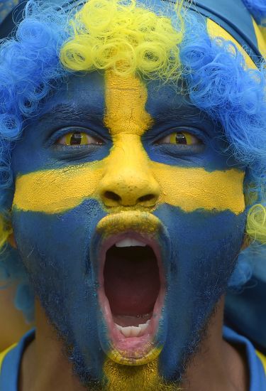 Supporter Sweden Cheers Prior Uefa Euro Editorial Stock Photo - Stock ...