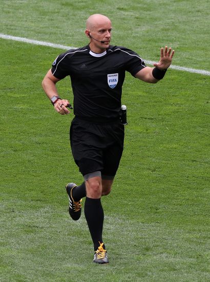 Polish Referee Szymon Marciniak During Uefa Editorial Stock Photo ...