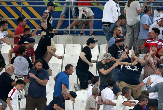 Supporters Clash Stands During Uefa Euro Editorial Stock Photo - Stock ...