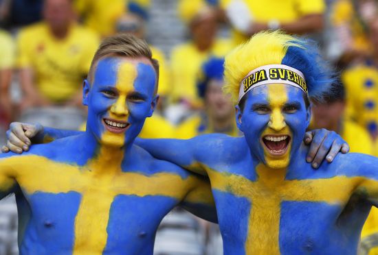 Swedish Fans Cheer Their Team Before Editorial Stock Photo - Stock ...