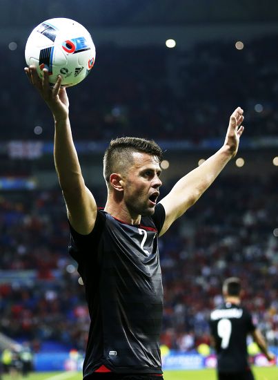 Albanian Player Andi Lila Celebrates After Editorial Stock Photo ...