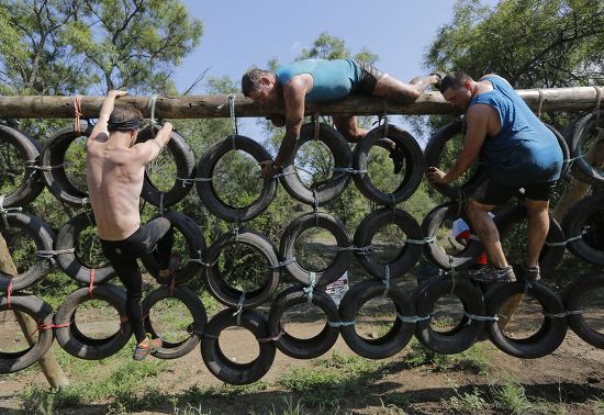 Participants Climb Over One 21 Obstacles Editorial Stock Photo - Stock ...