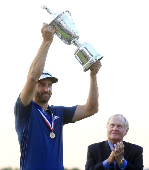 Dustin Johnson Us Holds Us Open Editorial Stock Photo - Stock Image ...