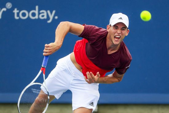 Dominic Thiem Austria Serves John Millman Editorial Stock Photo - Stock ...