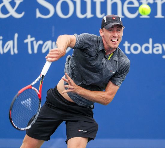 John Millman Australia Serves Dominic Thiem Editorial Stock Photo ...