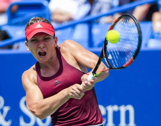 Simona Halep Romania Hits Return Shot Editorial Stock Photo - Stock ...