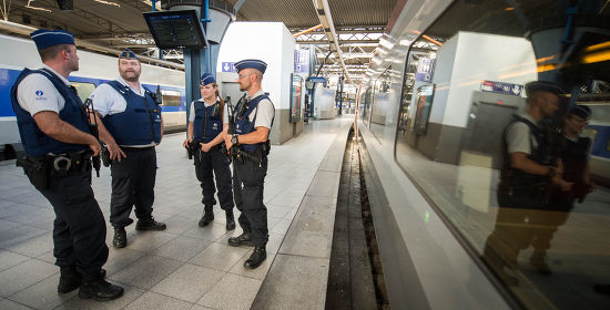 Police Officers Patrolling On Thalys Train Editorial Stock Photo ...