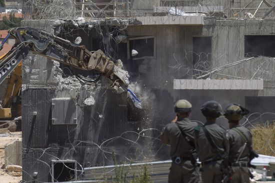 Israeli Forces Use Excavator Demolish Housing Editorial Stock Photo ...