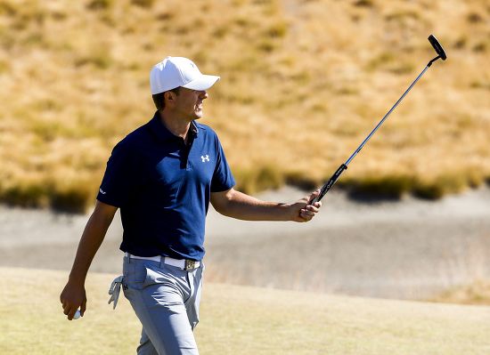 Jordan Spieth Us Raises His Putter Editorial Stock Photo - Stock Image ...