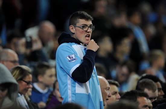 Lone Manchester City Fans Reacts After Editorial Stock Photo - Stock ...
