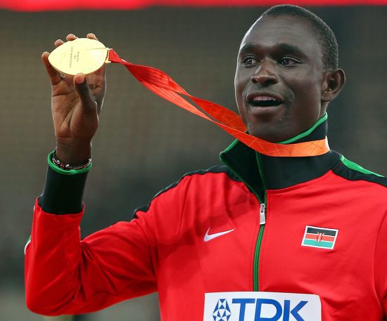David Rudisha Kenya Poses His Gold Editorial Stock Photo - Stock Image ...