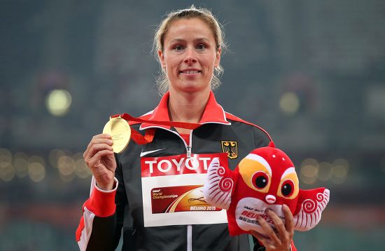Germanys Katharina Molitor Poses Her Gold Editorial Stock Photo - Stock ...