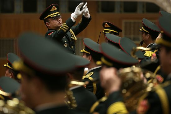 Chinese Military Band Conductor L Back Editorial Stock Photo - Stock ...
