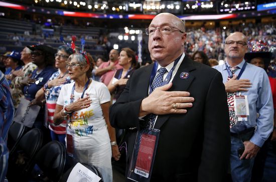 Delegates Recite Pledge Allegiance On First Editorial Stock Photo ...
