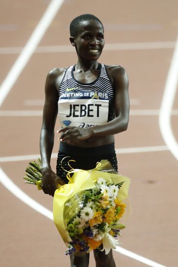 Bahrain Athlete Ruth Jebet Celebrates Winning Editorial Stock Photo ...