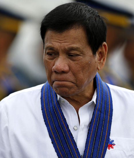 Filipino President Rodrigo Duterte Reviews Honor Editorial Stock Photo ...