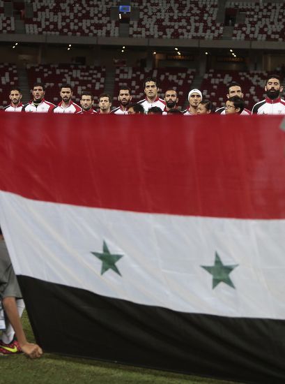 Syrian National Soccer Team Players Sing Editorial Stock Photo - Stock ...