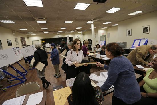 Laura Kaye C Checks Her Voter Editorial Stock Photo - Stock Image ...