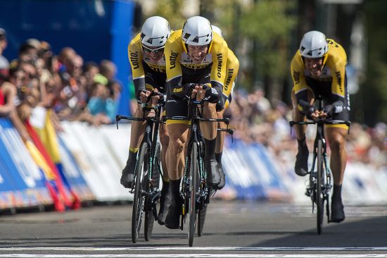Dutch Team Lotto Nljumbo Approaches Finish Editorial Stock Photo ...