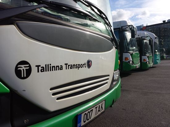 Tallinna Transport Company Buses Seen Bus Editorial Stock Photo - Stock ...