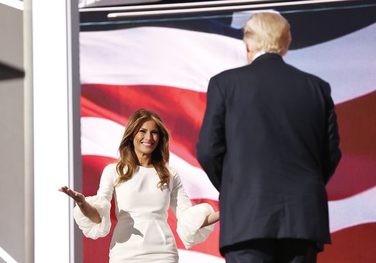 Donald Trump Introduces His Wife Melania Editorial Stock Photo - Stock ...