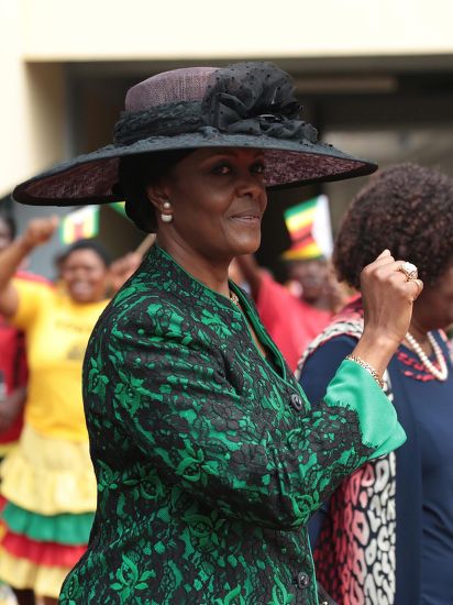Zimbabwean First Lady Grace Mugabe Holds Editorial Stock Photo - Stock ...