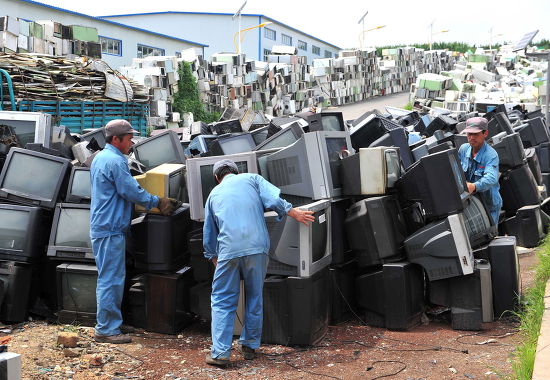 Workers Dismantle Scrapped Electrical Goods Recycling Editorial Stock ...
