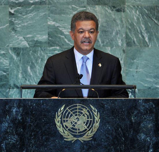 Leonel Fernandez Reyna President Dominican Republic Editorial Stock ...