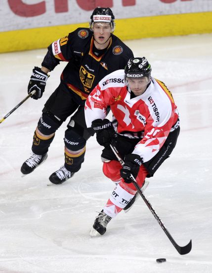 German Patrick Hager L Fights Puck Editorial Stock Photo - Stock Image ...