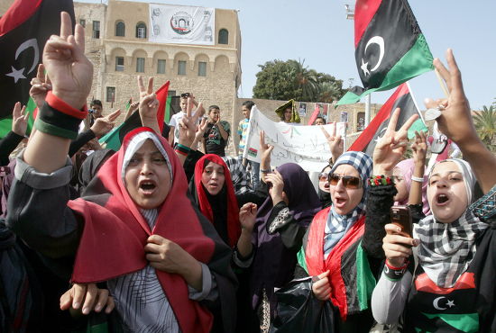 Libyan People Flash Victory Sign While Editorial Stock Photo - Stock ...