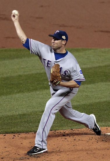 Texas Rangers Pitcher Colby Lewis Throws Editorial Stock Photo - Stock ...
