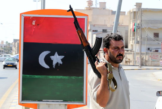 Libyan Rebel Looks On Checkpoint Souk Editorial Stock Photo - Stock ...