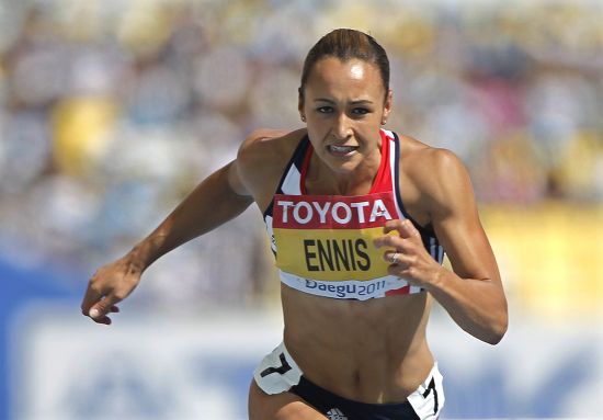 Jessica Ennis Britain Crosses Finnish Line Editorial Stock Photo ...