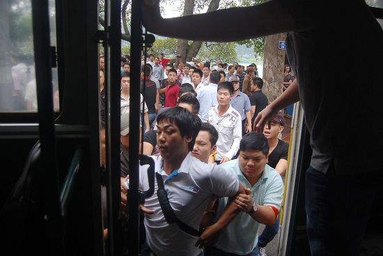 Protester Arrested Pushed Into Bus By Editorial Stock Photo - Stock ...