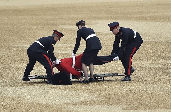 Guardsman Strechered Off After He Collapsed Editorial Stock Photo ...