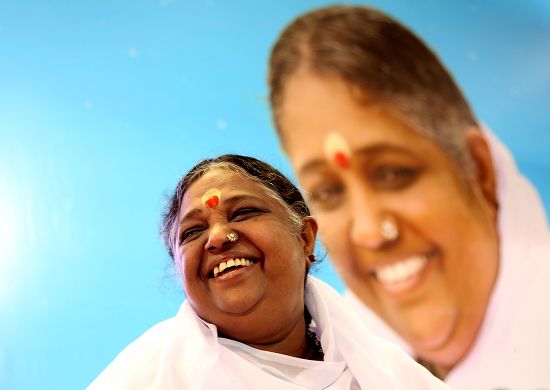 Indian Female Guru Sri Mata Amritanandamayi Editorial Stock Photo ...