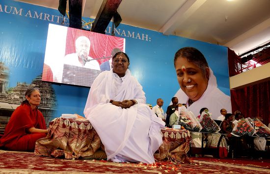 Indian Female Guru Sri Mata Amritanandamayi Editorial Stock Photo ...