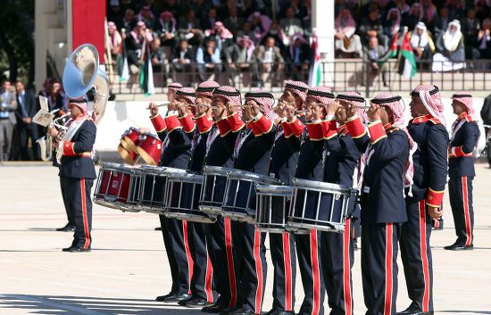 Jordanian Military Band Perform During Ceremony Editorial Stock Photo ...