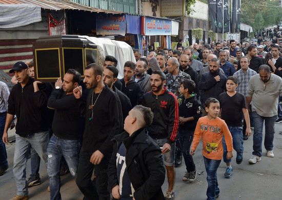 Lebanese Mourners Friends Carry Body Rawan Editorial Stock Photo ...