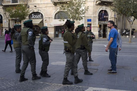 Israeli Border Policewomen Patrol Central West Editorial Stock Photo ...