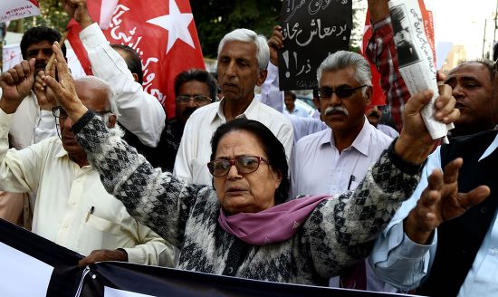 Supporters Awami Workers Party Awp Shout Editorial Stock Photo - Stock ...