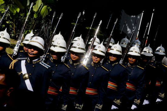 Members Philippine Guard Honor March Before Editorial Stock Photo ...