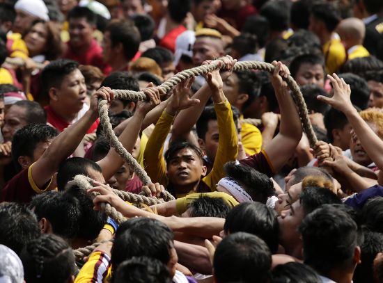 Filipino Devotees Hold On Rope That Editorial Stock Photo - Stock Image ...
